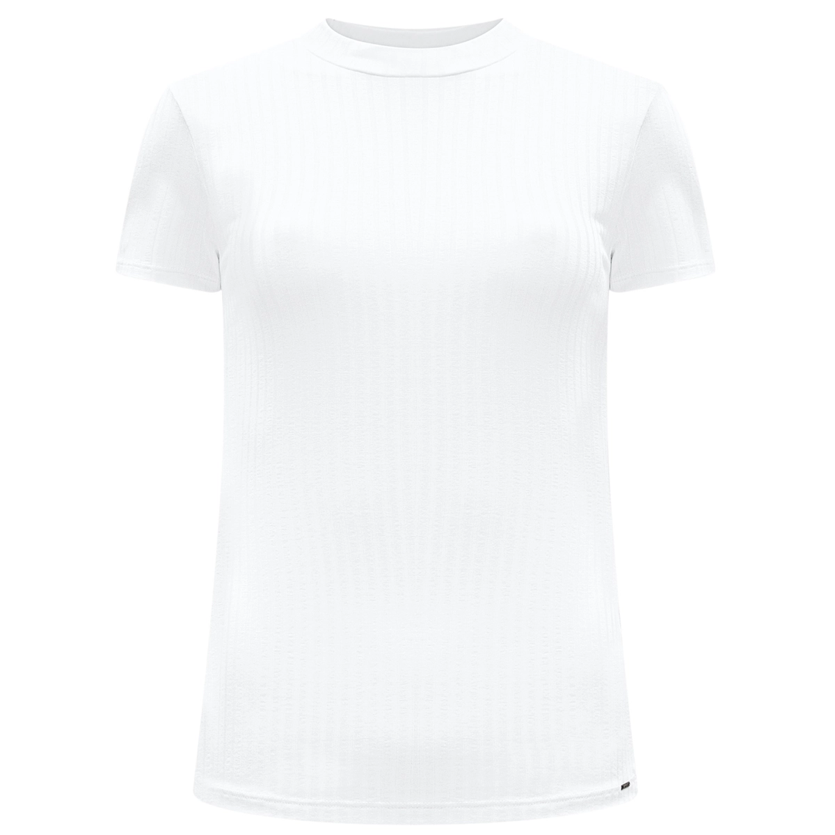 Blusa Lunender Feminina Adulto Básica Manga Curta Canelada Em Viscose ...