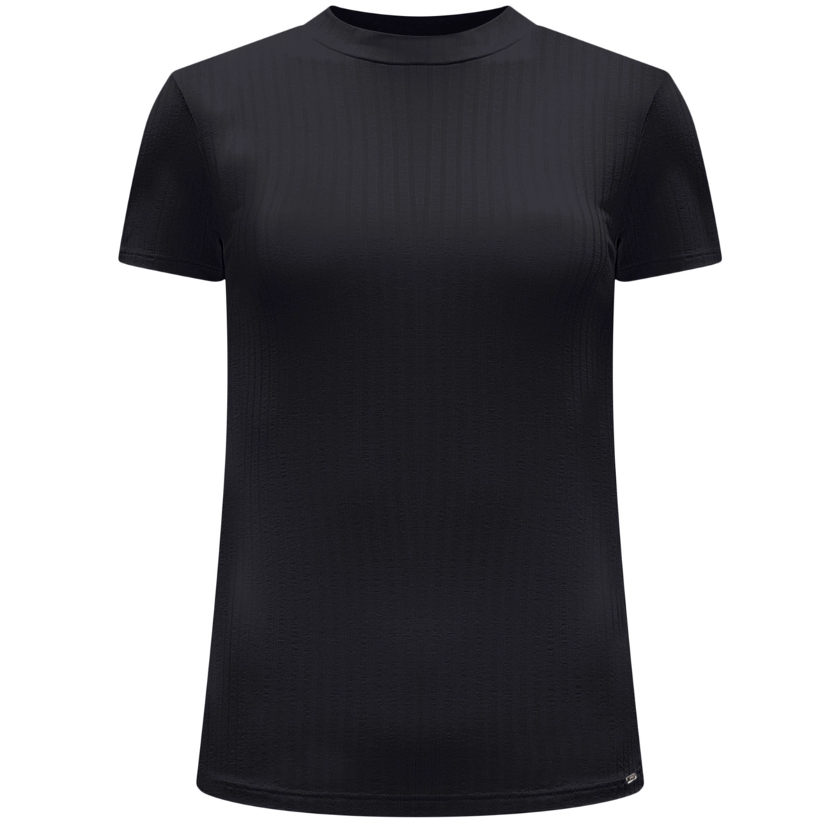 Blusa Lunender Feminina Adulto Básica Manga Curta Canelada Em Viscose ...