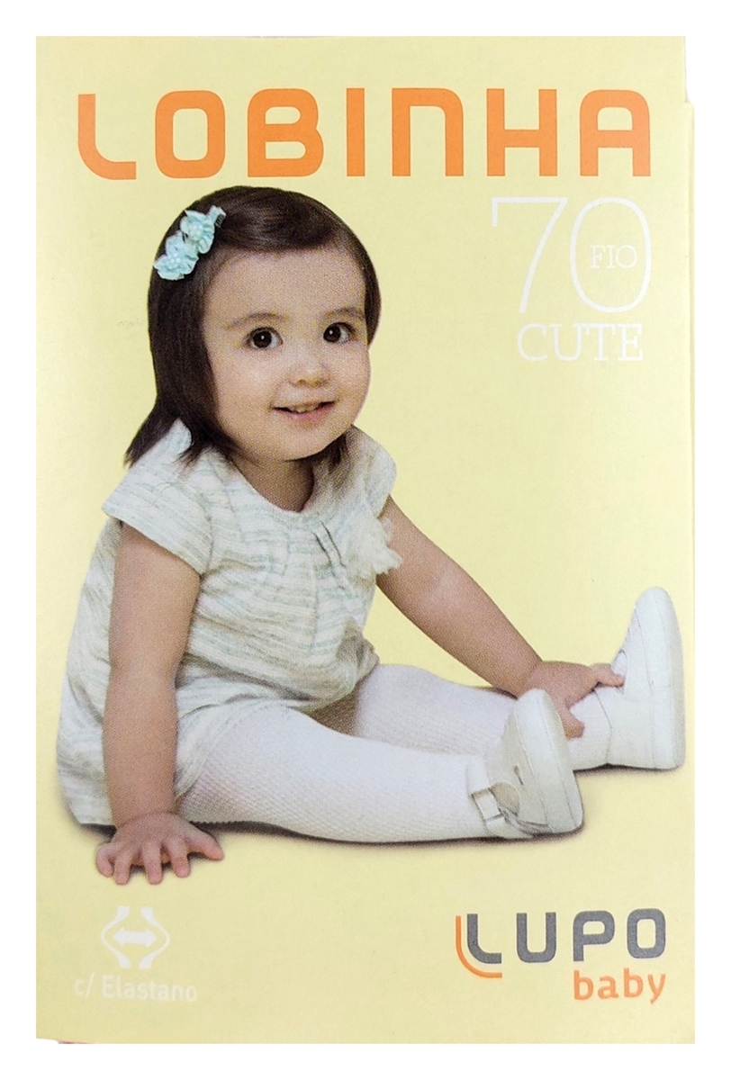 Meia Calça Lobinha Lupo Bebê Fio 70 Microfibra Com Textura