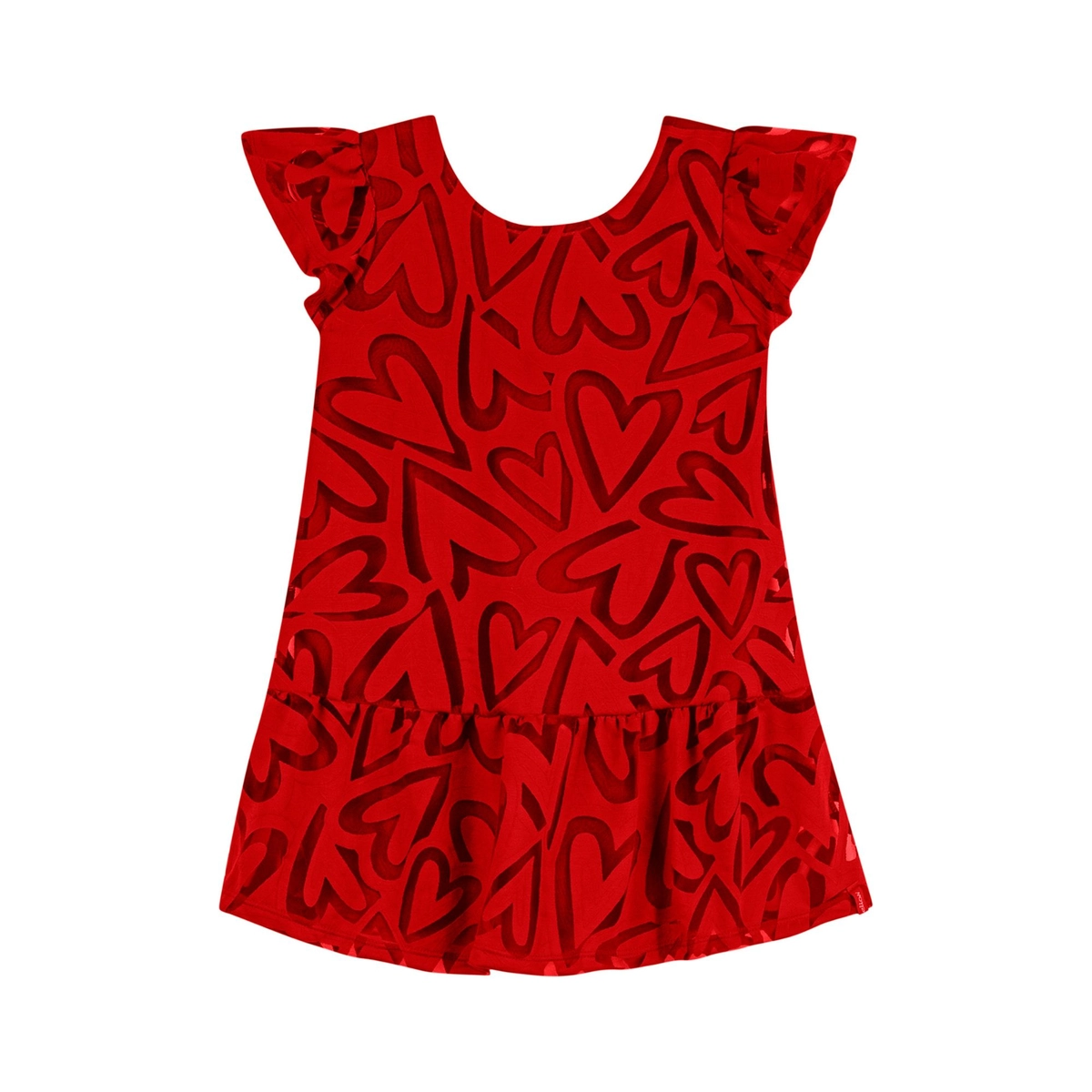 Vestido Manga Curta Elian Infantil Tule Corações 4/8 - Vestido Manga ...